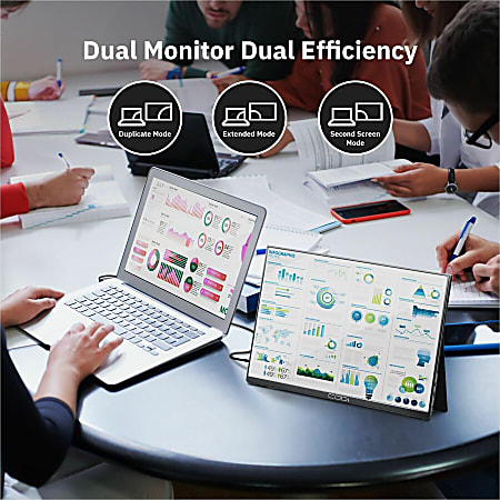 CODi 16 Portable LED Monitor Black MO16P 2C Plug and Play - Office Depot