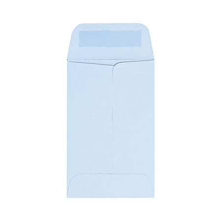 LUX Coin Envelopes 1 Gummed Seal Baby Blue Pack Of 500 - Office Depot