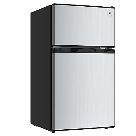 Arctic Chef 3.2 cu. ft. 2 Door Mini Refrigerator Silver ACFR834 ...