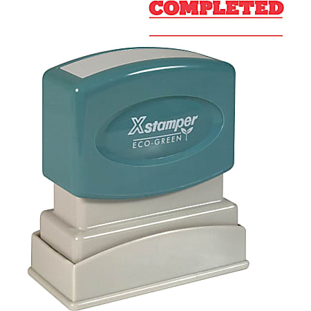 completed stamp green