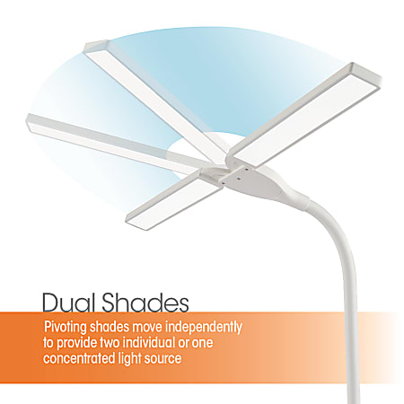 OttLite Dual Shade LED Lamp With Bluetooth Speaker And USB 21 12 H ...