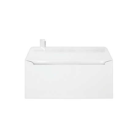 LUX 10 Envelopes Full Face Window Peel Press Closure Bright White Pack ...