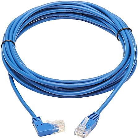 Tripp Lite Cat6 Ethernet Cable Right Angled UTP Slim Molded MM Blue ...