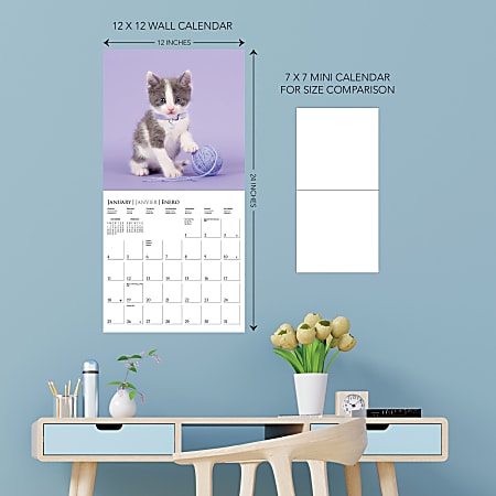 2026 Graphique Animals Monthly Wall Calendar 12 x 12 Cute Kittens ...