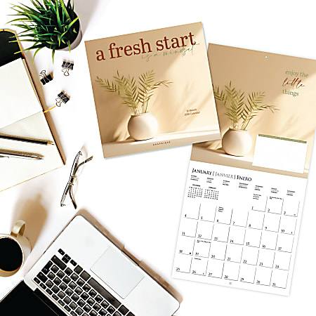 2026 Graphique Inspirational Monthly Wall Calendar A Fresh Start 12 x ...