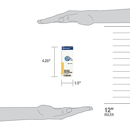 First Aid Only Metal Detectable Bandages 1 x 3 Blue Pack Of 25 - Office ...