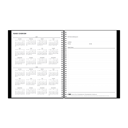 2027 Blue Sky Monthly Reference Notes 2 Year Notes Safety Wirebound 8 ...