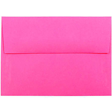 JAM Paper Stationery Set 4 34 x 6 12 Ultra FuchsiaWhite Set Of 25 Cards ...