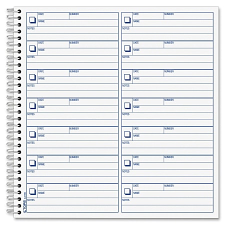 TOPS Voice Message Log Book 50 Sheets 24 lb Spiral Bound 8.50 x 8.25 ...