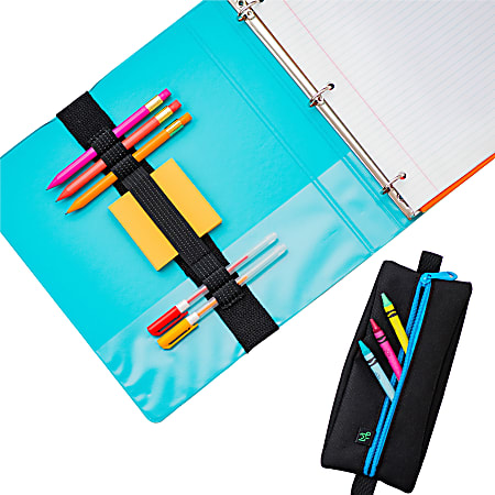 Little Yellow Bicycle Detachable Binder Pencil Case 6 34 x 12 Black ...