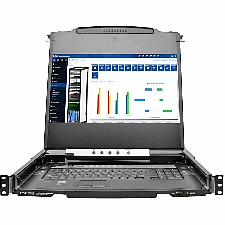 Tripp Lite 8 Port Rackmount Console HDMI KVM Switch 17 LCD IP Remote ...