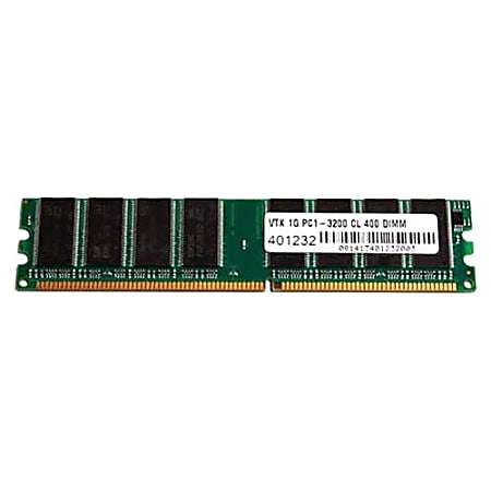 VisionTek 1 x 1GB PC3200 DDR 400MHz 184 pin DIMM Memory Module For Desktop PC 1 GB 1 x 1GB ...
