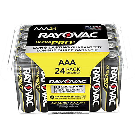 Rayovac Ultra Pro Alka AAA24 Batteries Storage Pak For Multipurpose AAA ...