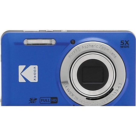 Kodak PIXPRO FZ55 16.4 Megapixel Compact Camera Blue 12.3 CMOS Sensor ...