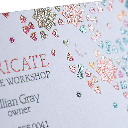 Custom Full Color Raised Print Business Cards Bright White Linen 1 ...