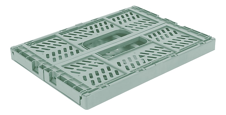 Office Depot Brand Folding Stacking Storage Crate 6 12 H x 16 1516 W x ...