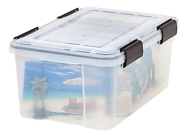 IRIS Weathertight Plastic Storage Container 19 Quarts 7 78 x 11 34 x 17 ...