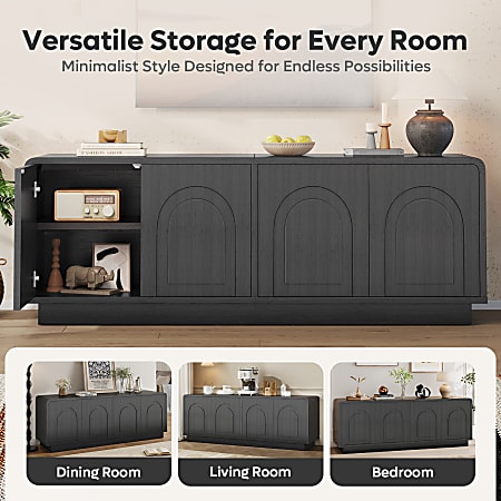 Bestier Arched Bookshelf with LED Lighting and 2 Storage Drawers ...