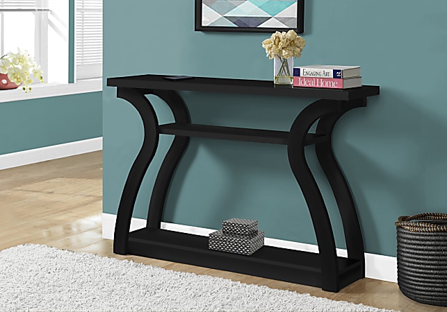 Monarch Specialties Jasper Accent Table 32 H x 47 14 W x 11 12 D Black ...