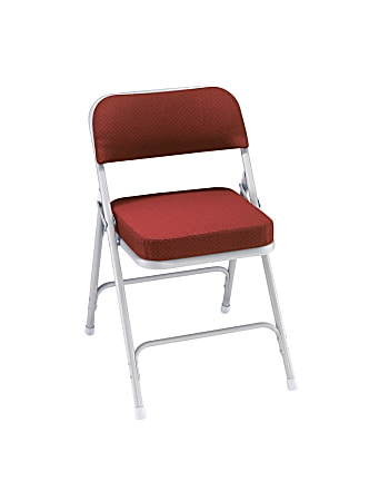 National Public Seating 3200 Series Folding Chair 2 Pack Burgundy Gray ...