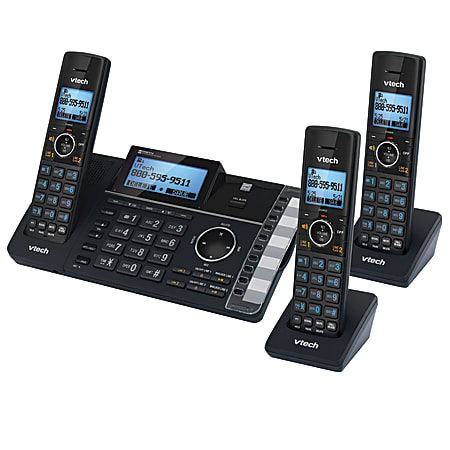 VTech DS6251 3 DECT 6.0 Expandable 2 Line Cordless Phone With Answering System 80 1401 00 ...
