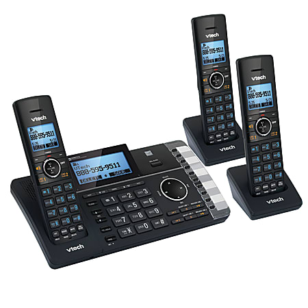 VTech DS6251 3 DECT 6.0 Expandable 2 Line Cordless Phone With Answering ...