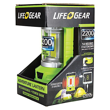 LifeGear 36W LED USB Rechargeable Lantern And Powerbank 7 H x 4 14 W x ...