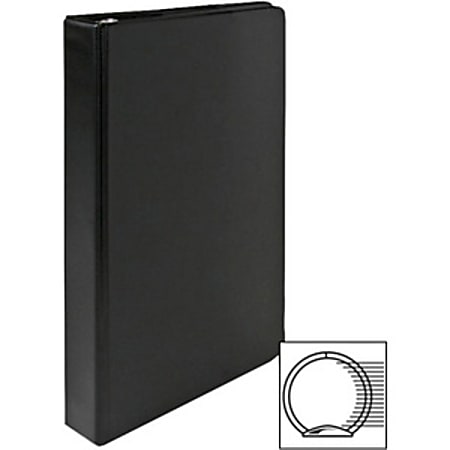 Business Source Basic 3 Ring Binder 1 Round Rings Black - ODP Business ...