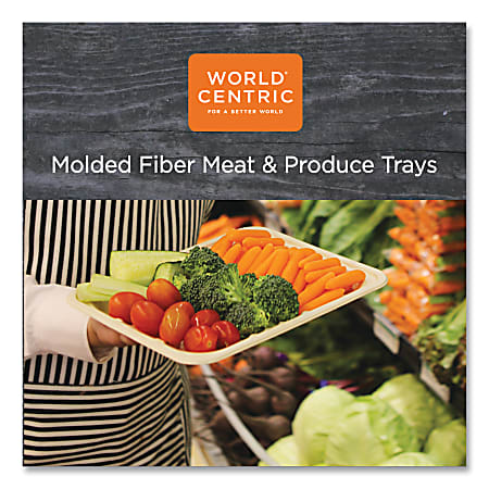 World Centric Fiber Trays 5 34 x 8 14 x 58 Natural Paper Pack Of 500 ...