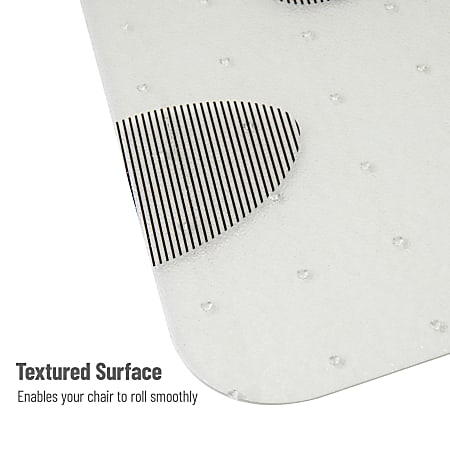 Mind Reader Polycarbonate Office Chair Mat For Carpet 47 12 x 35 14 ...