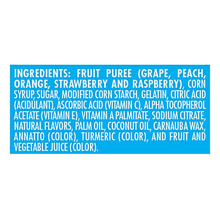 fruity snacks ingredients