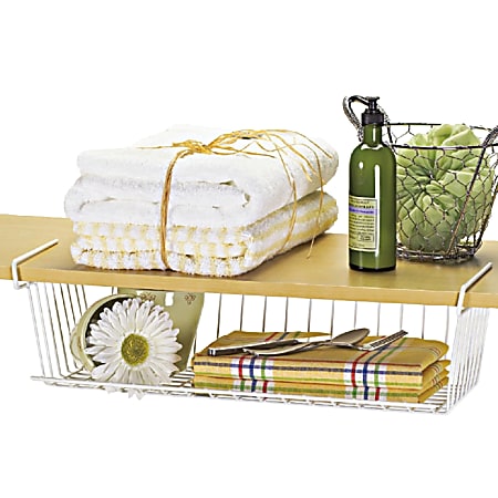Better Houseware Small Undershelf Basket 9 12 x 16 White - Office Depot
