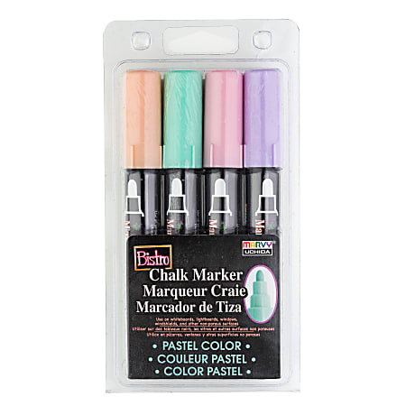Marvy Uchida Bistro Chalk Markers Chisel Fine Broad Tips Assorted ...