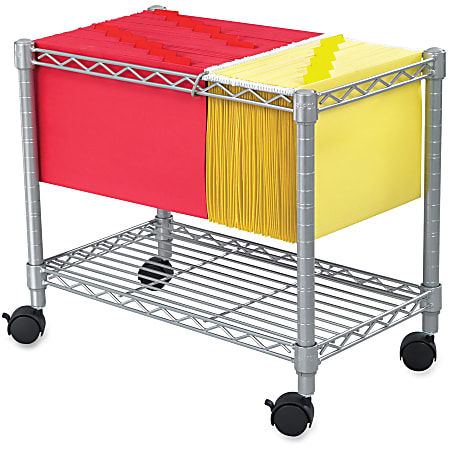 Safco Wire Mobile File 20 12 H x 14 W x 24 D Gray - Office Depot