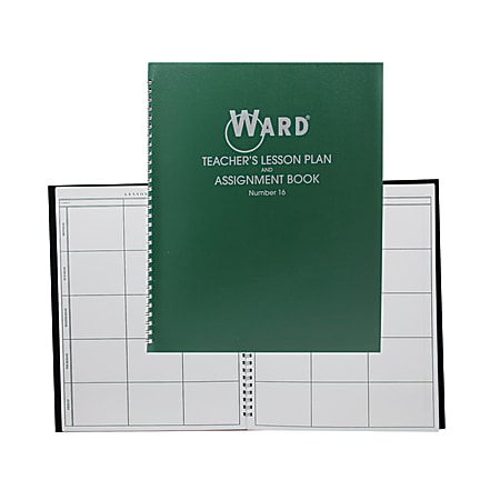 Ward 6 Period Teacher Plan Books Green Pack Of 4 - ODP Business Solutions