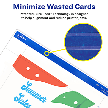 Avery Printable Postcards With Sure Feed Technology 4 x 6 White Box Of ...
