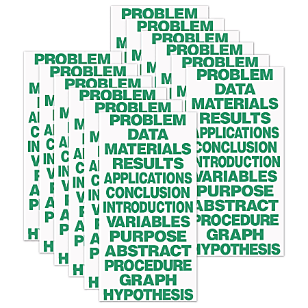 Flipside Science Fair Title Cards 8 12 x 1 38 Green Set Of 13 Cards ...