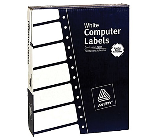 Avery High Speed Continuous Form Permanent Address Labels 3 x 1516 4 ...