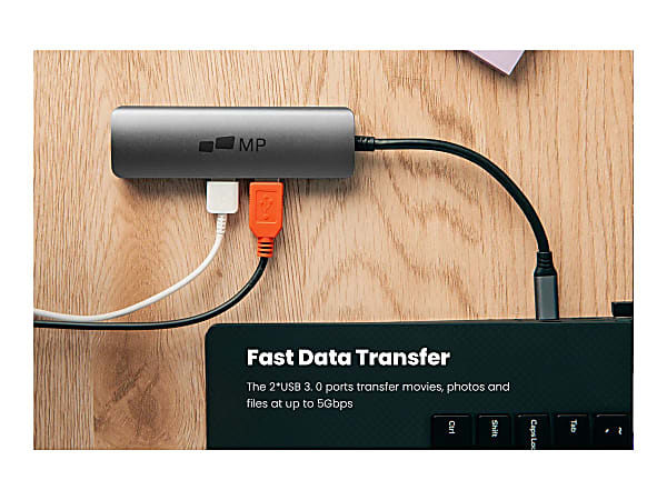 Mobile Pixels 5 in 1 USB C Hub Docking station USB C HDMI - Office Depot