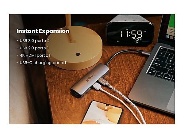 Mobile Pixels 5 in 1 USB C Hub Docking station USB C HDMI - Office Depot