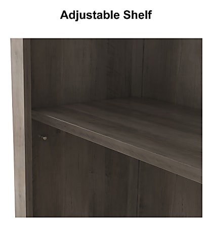 Realspace Peakwood 71 H 5 Shelf Bookcase Smoky Brown - Office Depot