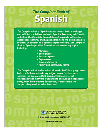 Thinking Kids Complete Book Of Spanish Grades 1 3 - Office Depot