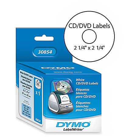 DYMO Thermal CDDVD Labels DYM30854 White Pack Of 160 - Office Depot