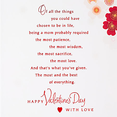 Hallmark Valentines Day Card for Mom Best of Everything - Office Depot