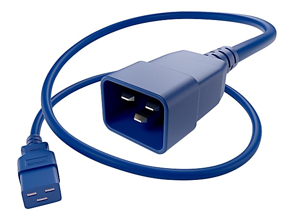 UNC Group Power extension cable IEC 60320 C19 to IEC 60320 C20 250 V 20 A 2 ft blue - ODP ...