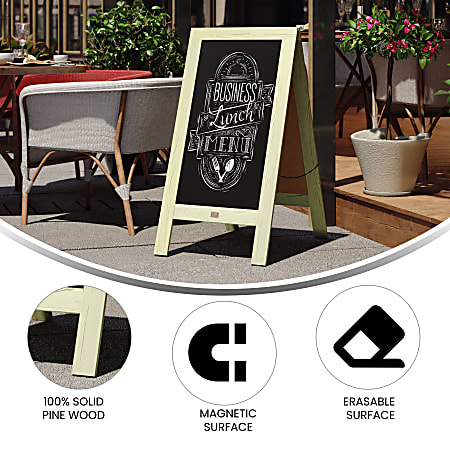 Flash Furniture Canterbury Vintage Wooden A Frame Magnetic ...