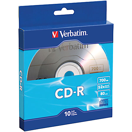 Verbatim CD R Bulk Box Pack Of 10 - Office Depot