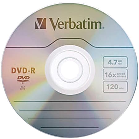 Verbatim DVD R Bulk Box Pack Of 10 - Office Depot
