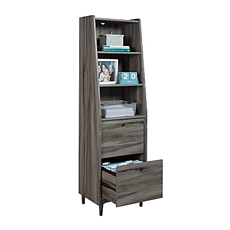 Sauder Harvey Park 71 H 3 Shelf Bookcase Jet Acacia ODP Business Solutions