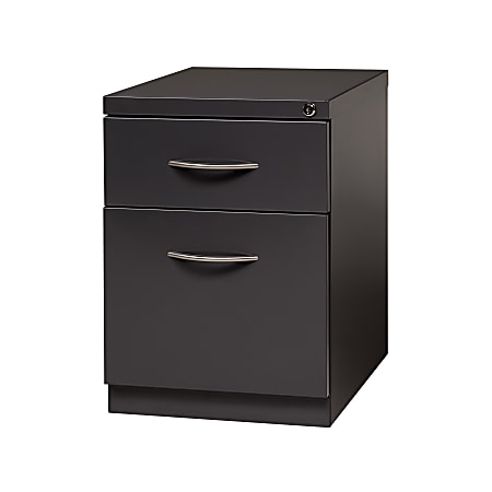 Hirsh 20 D Vertical 2 Drawer Mobile Pedestal File Cabinet Charcoal ...